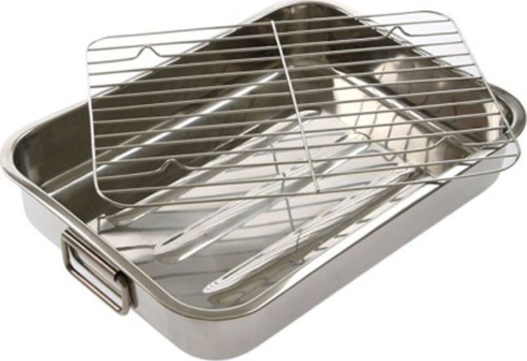 Veltihome Lasagna Pan Ταψί Ορθογώνιο από Ανοξείδωτο Ατσάλι 30x40cm ...
