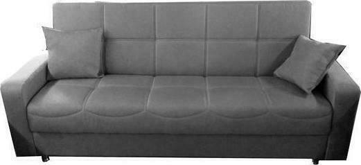 Madrit Τριθέσιος Καναπές Κρεβάτι με Αποθηκευτικό Χώρο Γκρι 221x87εκ. | Skroutz.gr