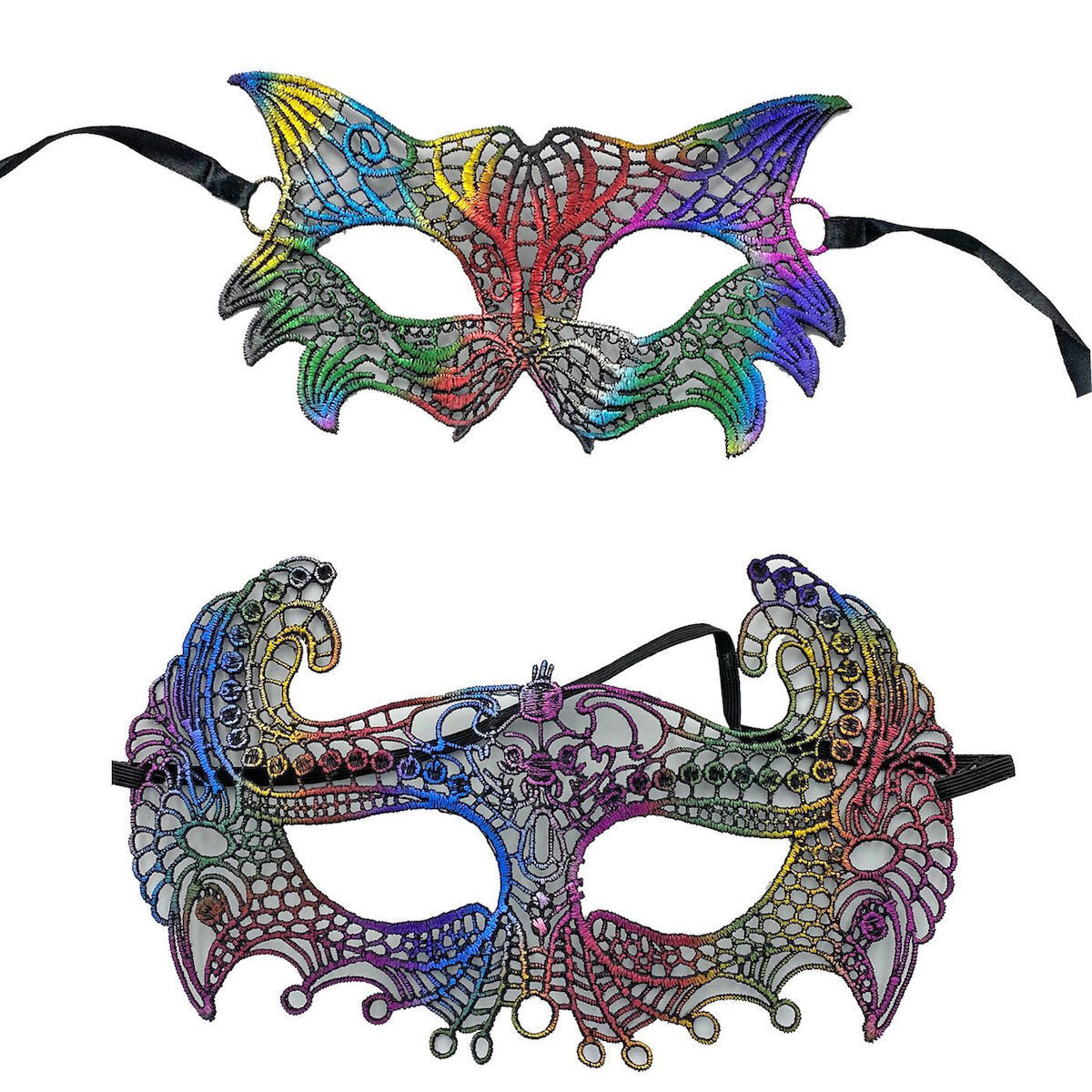 Carnaval Mască pentru ochi Masca Dantelă Curcubeu 3-1973 231993 (desene ...