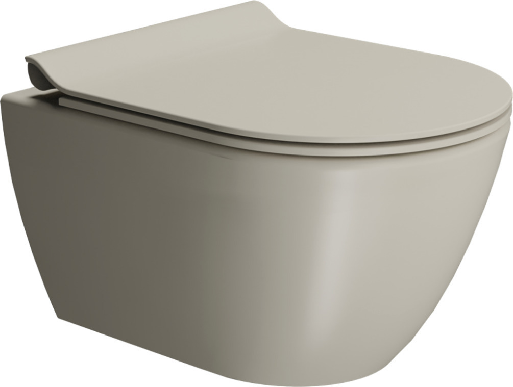 GSI Pura Swirl Flush 881600SC-520 Λεκάνη Κρεμαστή με Slim Κάλυμμα Soft ...