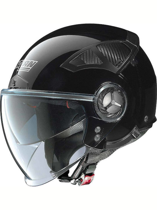 Nolan N33 Evo Classic 3 Glossy Black Κράνος Μηχανής Jet με Sunvisor ...