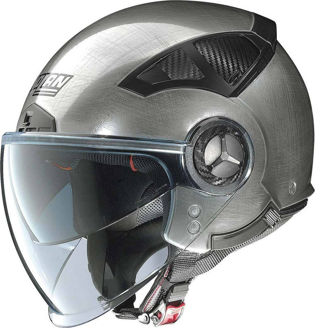 Nolan N33 Evo Classic 6 Scratched Chrome Κράνος Μηχανής Jet με Sunvisor ...