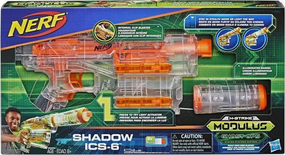Nerf Εκτοξευτής Modulus Ghost Ops Shadow ICS-6 N-Strike για 8+ Ετών ...