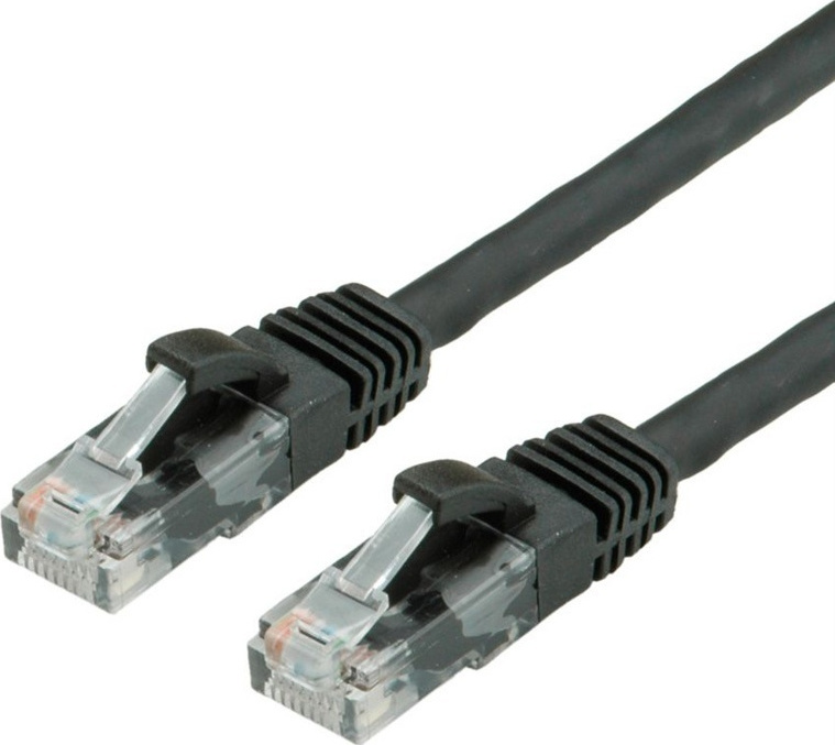 Value U/UTP Cat.6 Καλώδιο Δικτύου Ethernet 0.5m Μαύρο 1τμχ 21.99.1025 ...