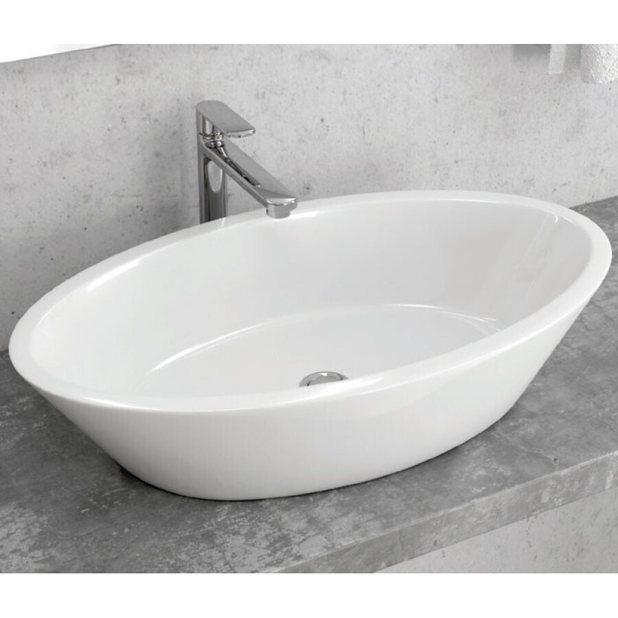 Karag LT3043 Επικαθήμενος Νιπτήρας Πορσελάνης 69x40x16cm Λευκός ...