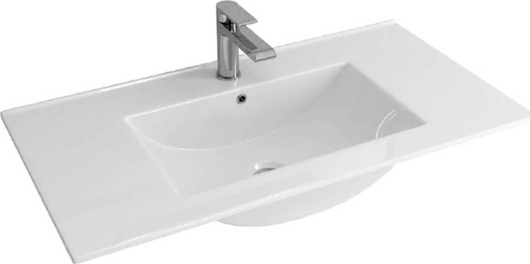 Karag Ένθετος Νιπτήρας Πορσελάνης 91x47cm Λευκός LT7506-90 | Skroutz.gr