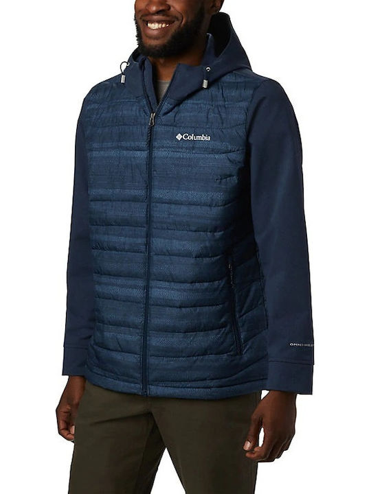 Columbia Powder Lite Hybrid Ανδρικό Μπουφάν Puffer Αδιάβροχο Μπλε ...