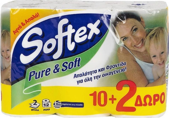 Softex Χαρτί Υγείας Pure & Soft 12 Ρολά 2 Φύλλων 62gr | Skroutz.gr