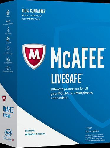 McAfee LiveSafe για Απεριόριστες Συσκευές και 1 Έτος Χρήσης ...