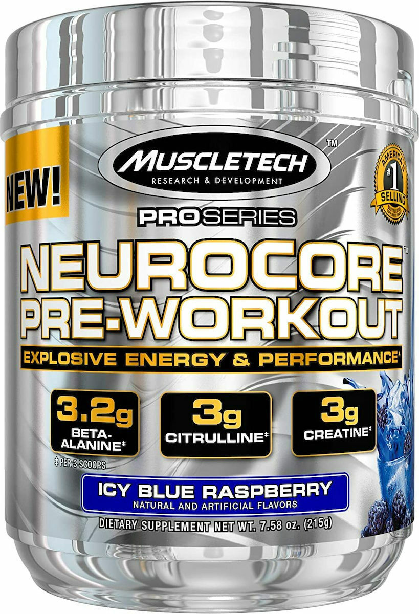 MuscleTech Neurocore Pre-Workout 215gr Icy Blue raspberry | Skroutz.gr