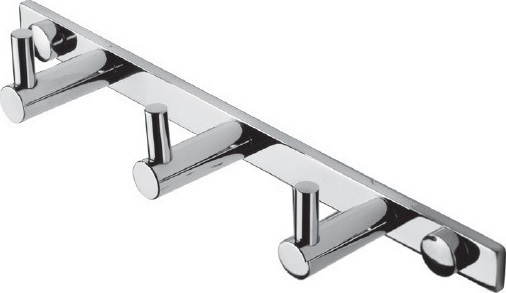 74303 Άγκιστρο Μπάνιου Τριπλό με Βίδες 20x13cm Inox Ασημί | Skroutz.gr