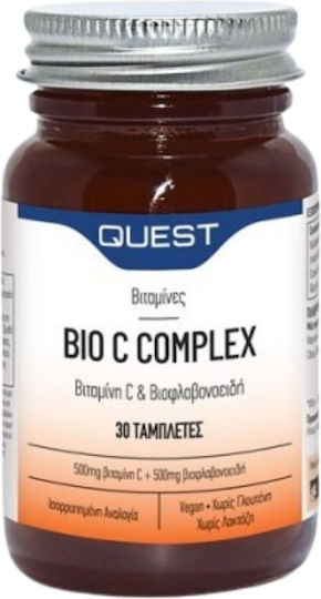 Quest Bio C Complex Vitamin C 500mg & Bioflavonoids Βιταμίνη για Ενίσχυση του Ανοσοποιητικού, τo ...