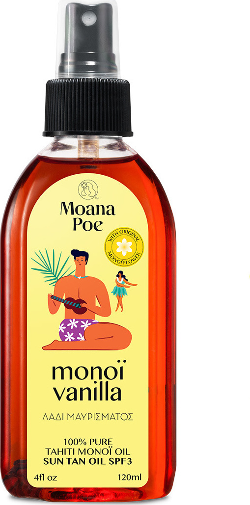 Moana Poe Monoi Vanilla Sun Tan Oil SPF3 120ml | Skroutz.gr