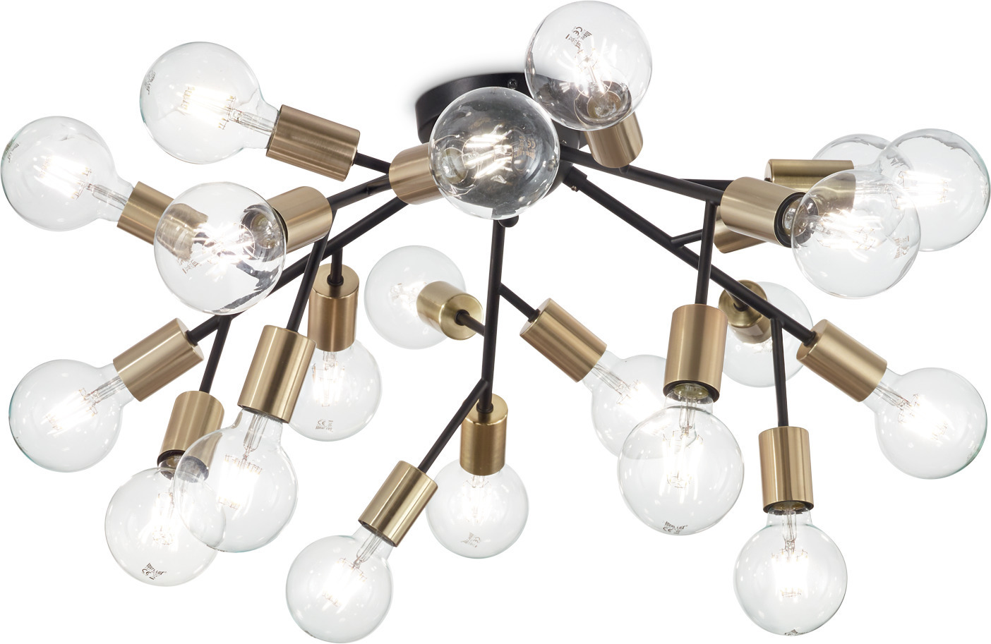 Ideal Lux Spark Κρεμαστό Φωτιστικό Μοντέρνο Πολύφωτο Μαύρο 238333 ...