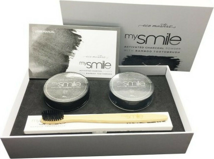 Eco Masters My Smile Kit Λεύκανσης Δοντιών με Ενεργό Άνθρακα & Bamboo ...