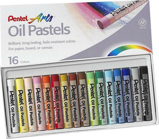 Pentel Λαδοπαστέλ Arts Oil Pastels 16 Χρωμάτων | Skroutz.gr