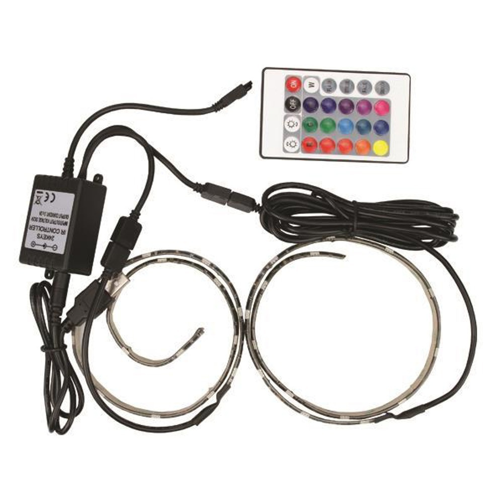 Eurolamp Αδιάβροχη Ταινία LED USB 5V RGB Φως 2x50cm Τύπου SMD5050 με ...