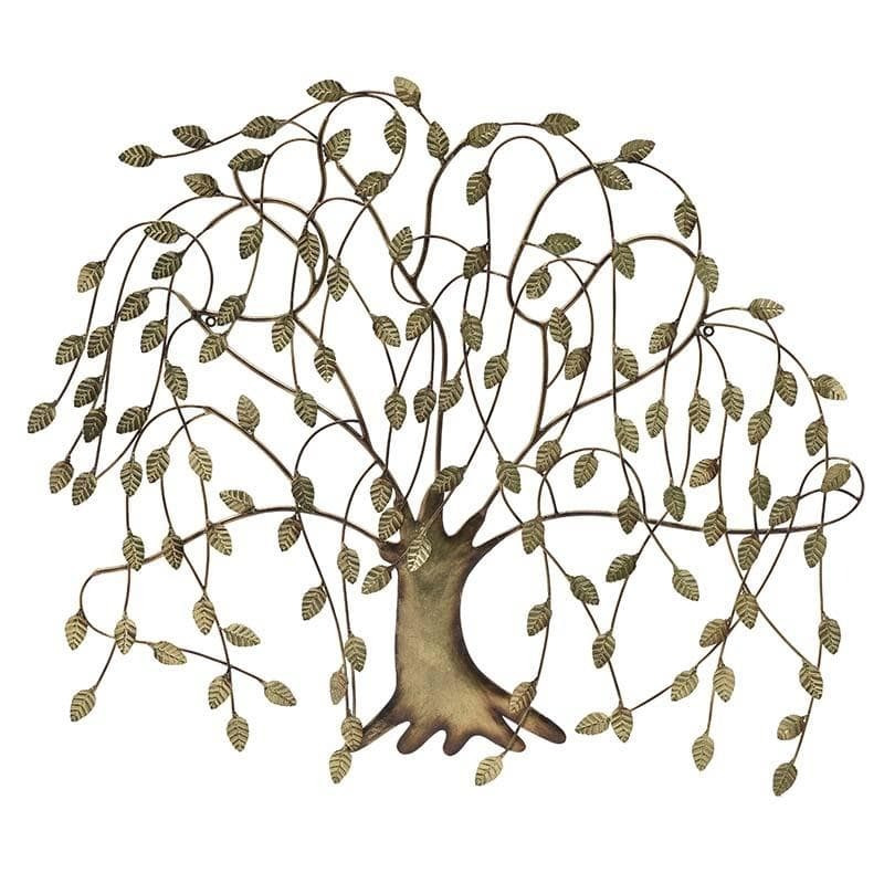 Inart Διακοσμητικό Τοίχου από Μέταλλο Δέντρο Χρυσό 3-70-120-0037 97x2x80cm | Skroutz.gr