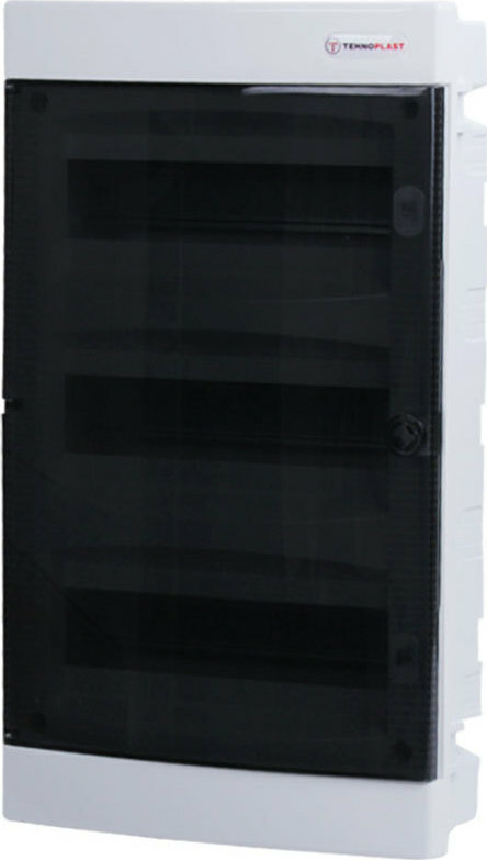 Tehnoplast Ηλεκτρολογικός Πίνακας Χωνευτός, 3 Σειρών, 12 Στοιχείων ...