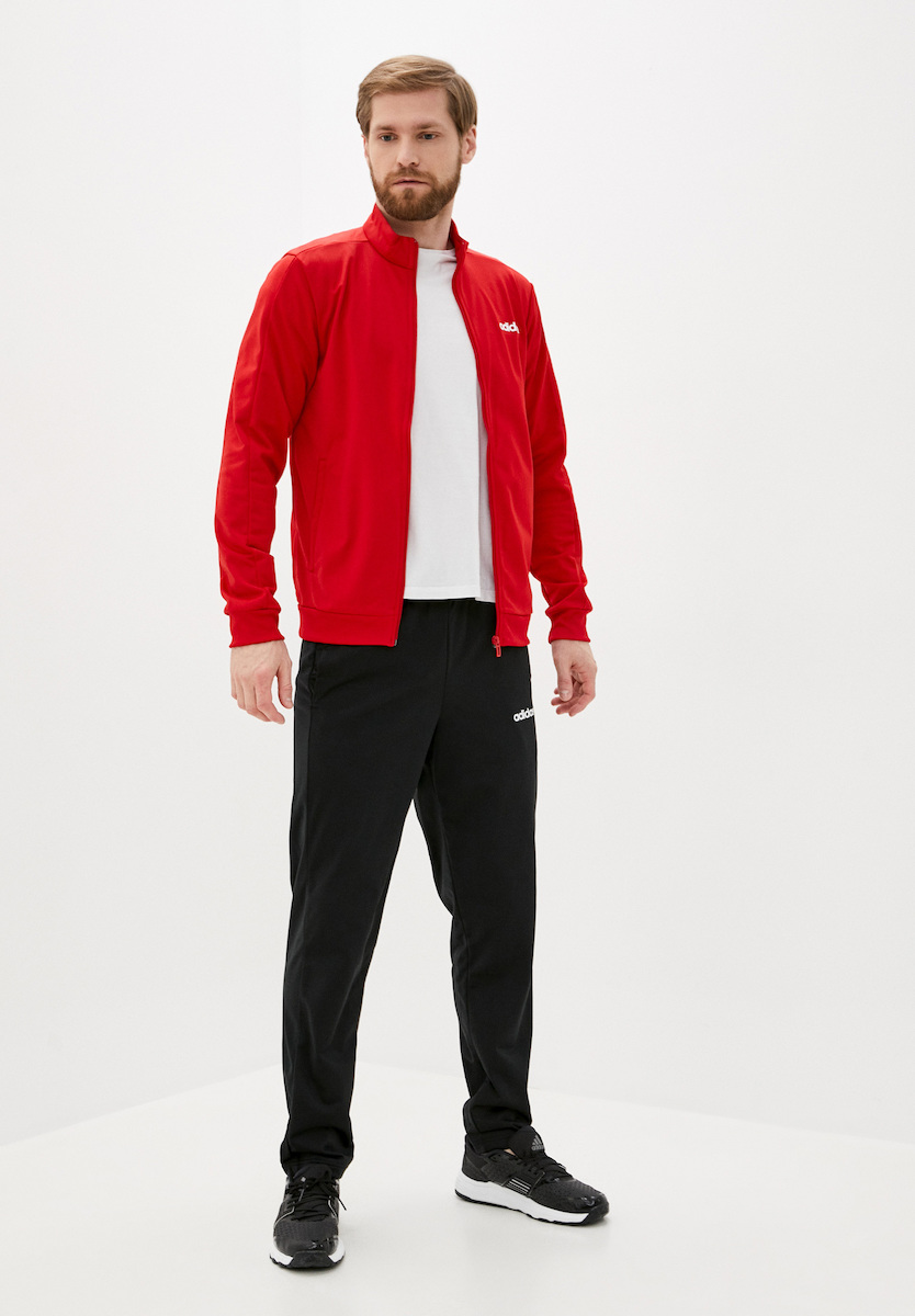 Adidas Inspired Essentials Basics Σετ Φόρμας Κόκκινο GD5097 | Skroutz.gr