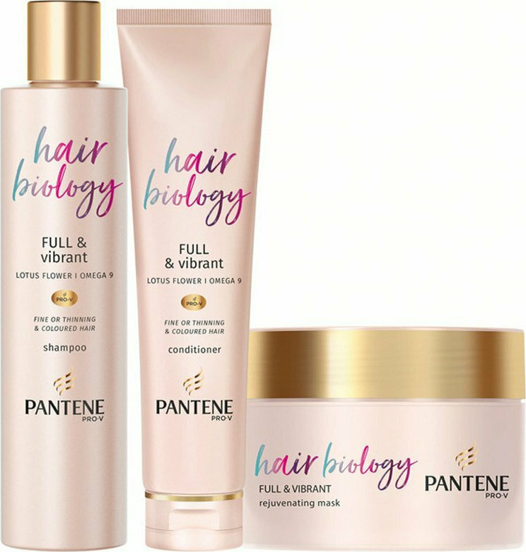 Pantene Hair Biology Set Full & Vibrant Shampoo 250ml & Conditioner ...