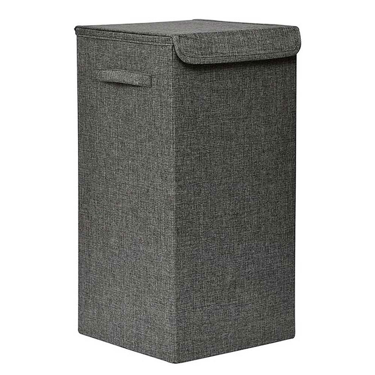 8706182 Καλάθι Απλύτων Υφασμάτινο Πτυσσόμενο με Καπάκι 30x30x60cm Γκρι | Skroutz.gr