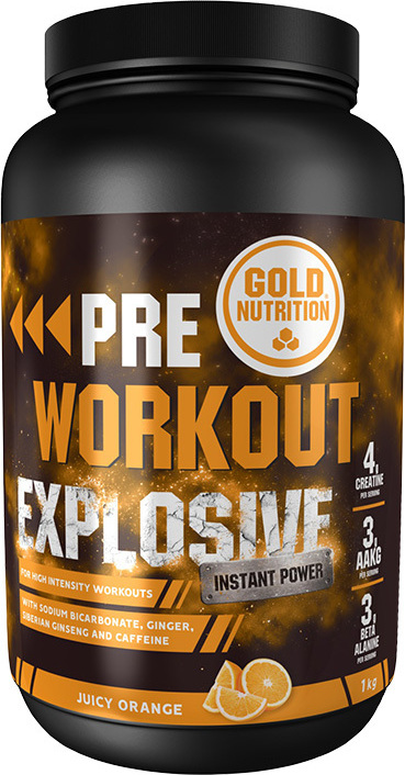 Gold Nutrition Pre Workout Explosive 1000gr Orange - Skroutz.gr