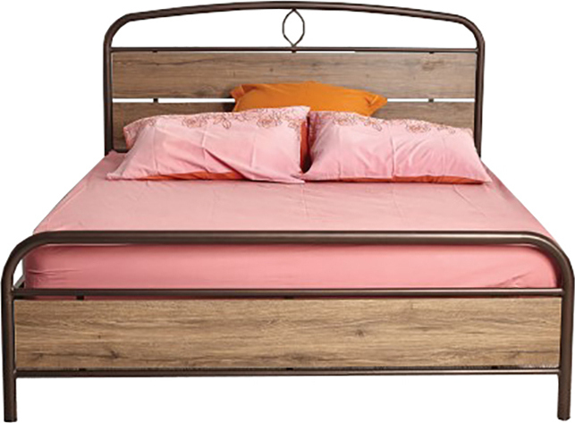 Κρεβάτι Υπέρδιπλο Ξύλινο Σκουριά 4186 για Στρώμα 160x200cm | Skroutz.gr