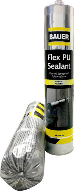 Bauer Flex Pu Sealant Σφραγιστική Σιλικόνη Πολυουρεθάνης Γκρι 600ml ...