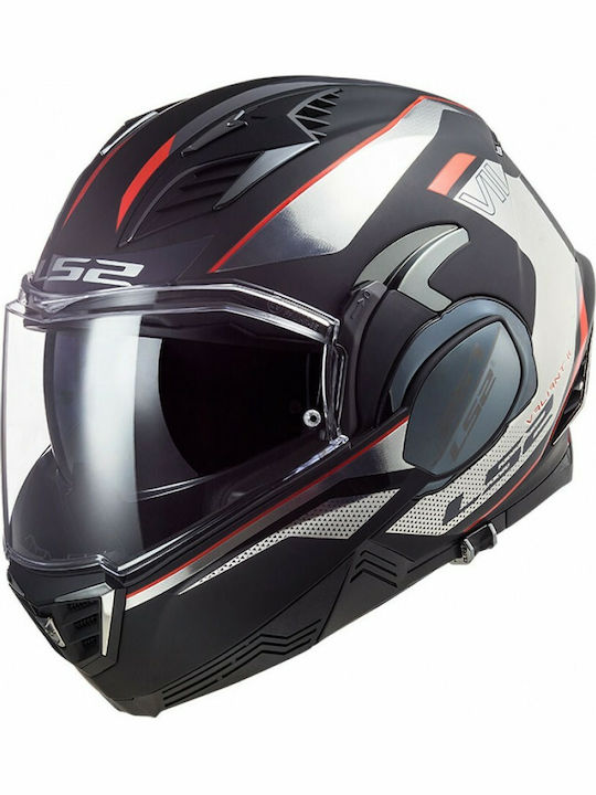 LS2 FF900 Valiant II Hub Black Chrome Κράνος Μηχανής Modular 1700gr με ...