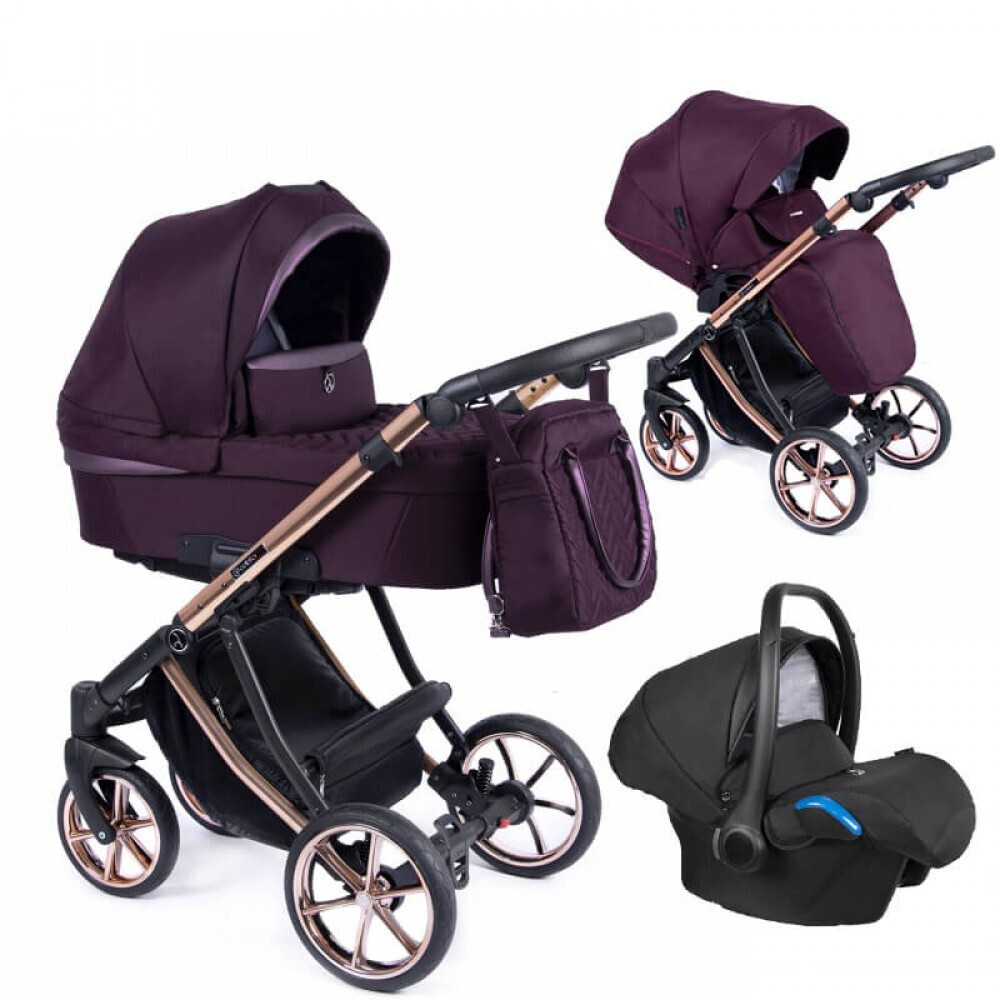 Coletto Dante Ρυθμιζόμενο Καρότσι 3 σε 1 Kατάλληλο για Nεογέννητο Μωβ ...