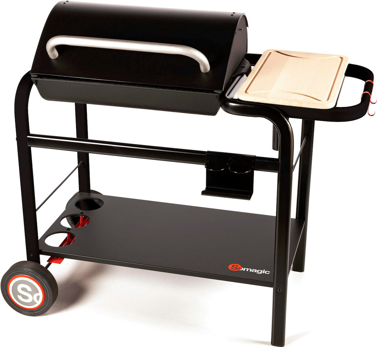 Somagic Hawai Μαντεμένια Ψησταριά Κάρβουνου με Καπάκι και Ρόδες 102x56 ...