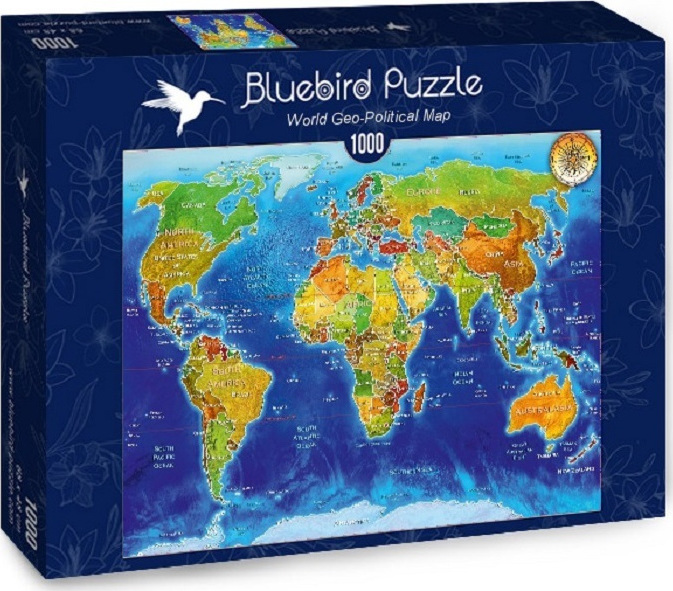 Puzzle World Geo-Political Map 2D 1000 Κομμάτια 70337 | Skroutz.gr