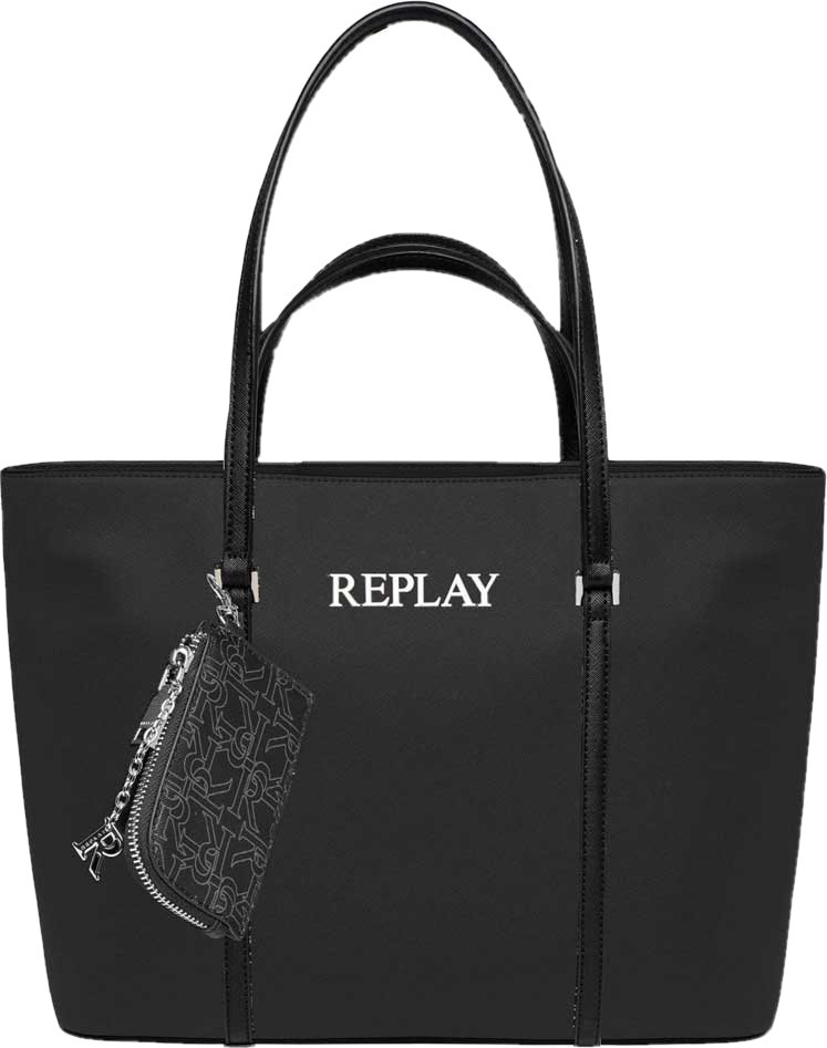 Replay Γυναικεία Τσάντα Shopper 'Ωμου Μαύρη FW3144.000.A0283-098 ...