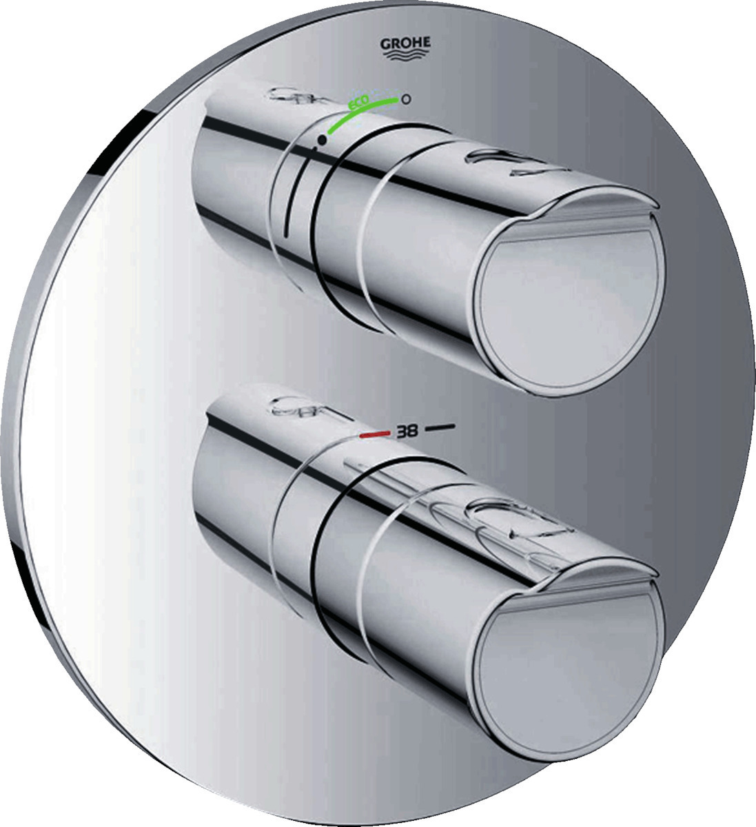 Grohe Grohtherm 2000 19355001 Μίκτης Μπαταρίας Εντοιχισμού Μπανιέρας 2 ...