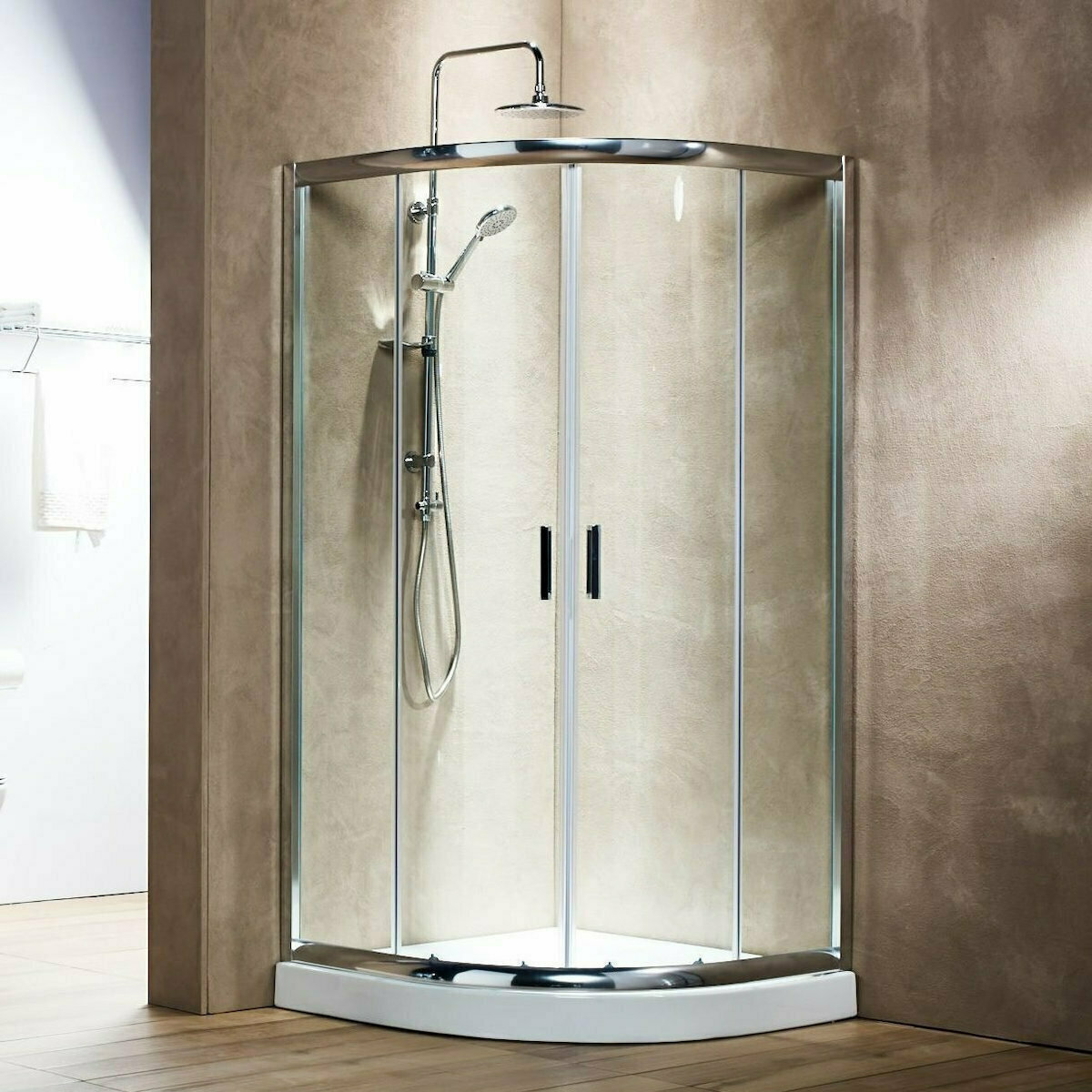 Tema Classic Καμπίνα Ντουζιέρας Ημικυκλική 80x80x180cm Clear Glass ...