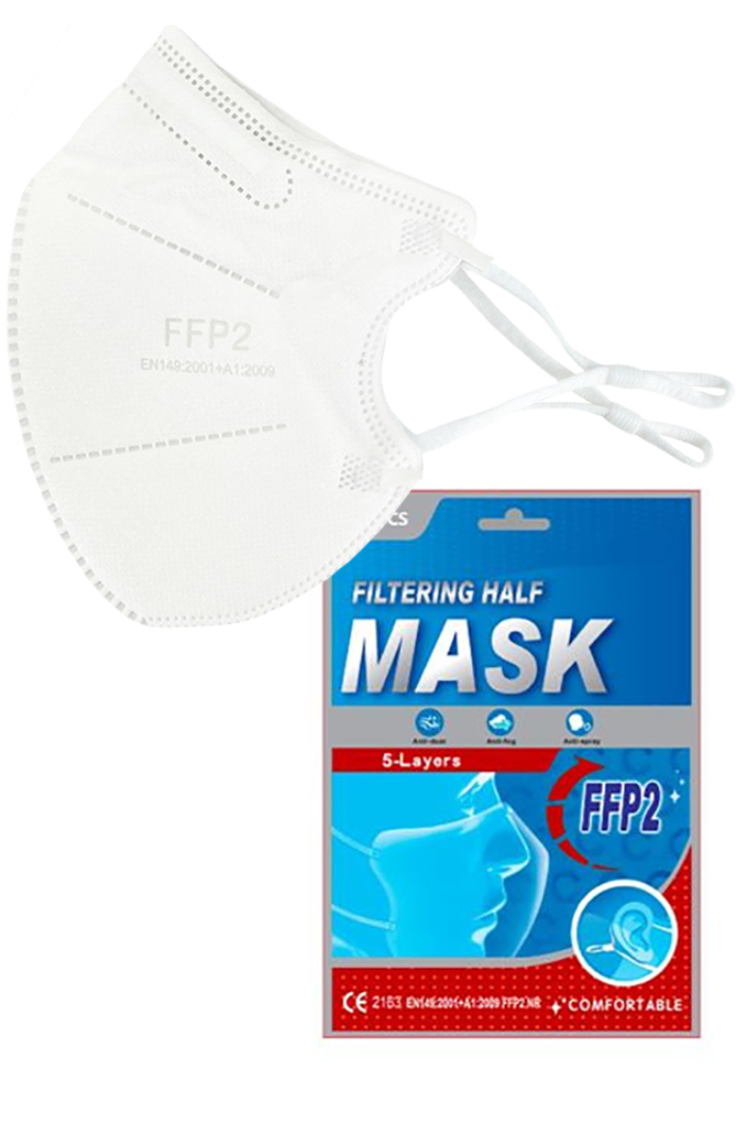 Rusbek Filtering Half Mask FFP2 NR 5-Layers Mască de protecție FFP2 Alb 1buc | Skroutz Romania