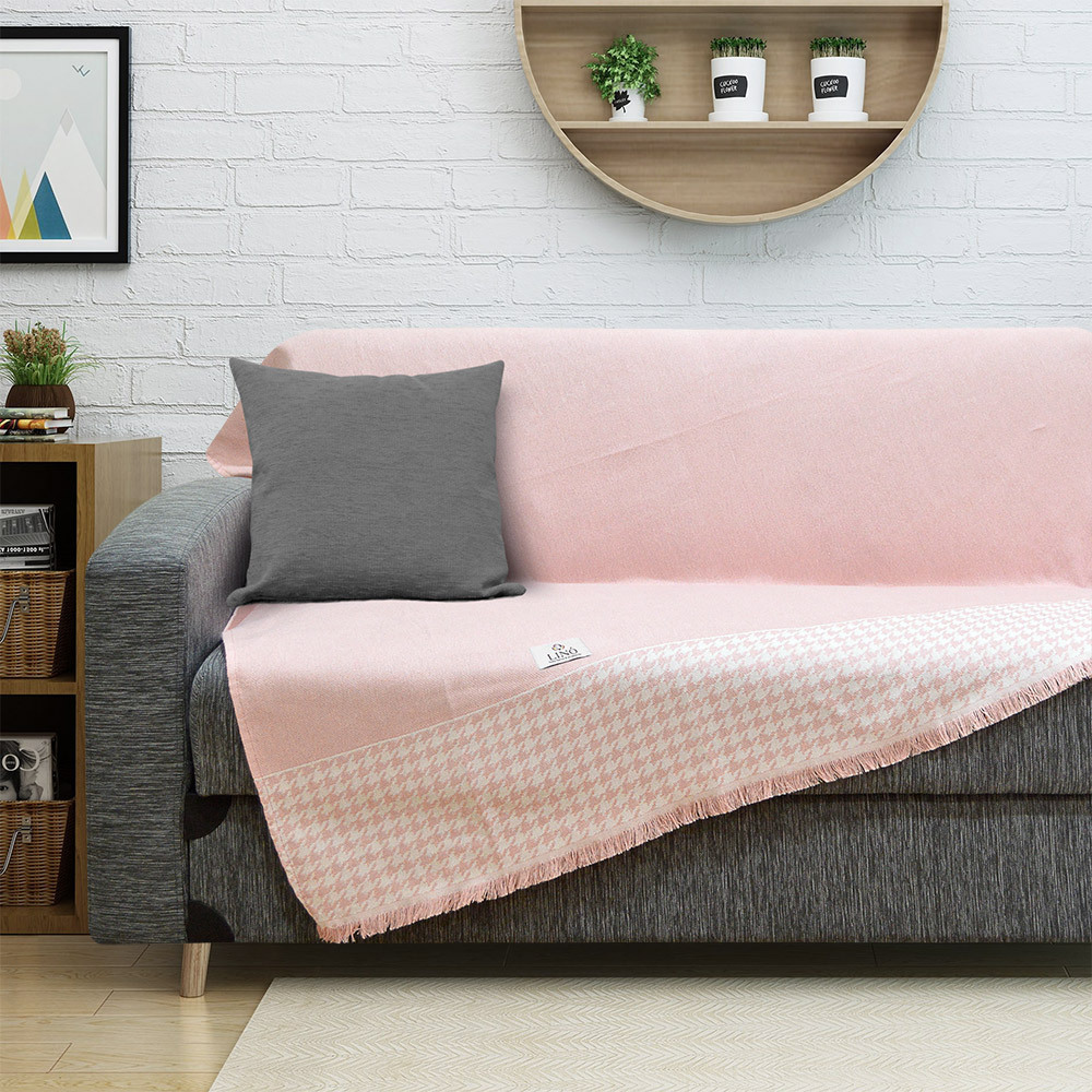 Lino Home Ριχτάρι Τριθέσιου Καναπέ Kasandra 180x300εκ. Pink 3000002351 ...
