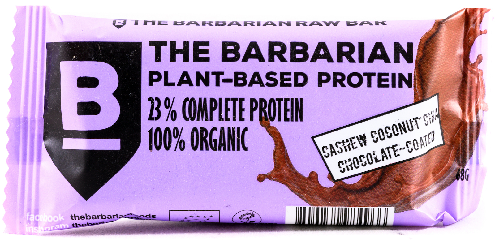 Barbarian Foods Plant-Based Μπάρα με 23% Πρωτεΐνη & Γεύση Cashew ...