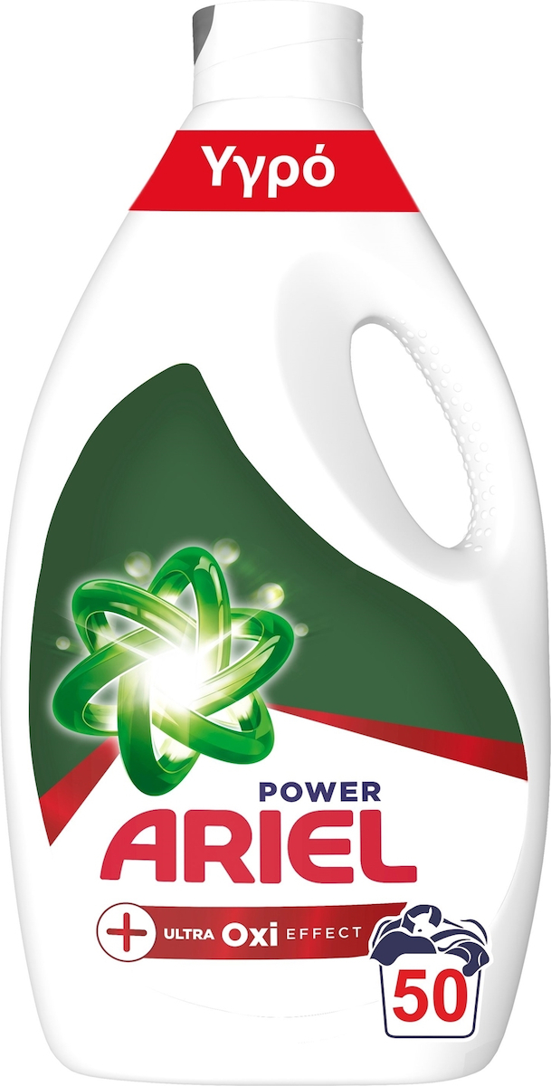 Ariel Power Υγρό Απορρυπαντικό Ρούχων Ultra Oxi Effect 50 Μεζούρες ...