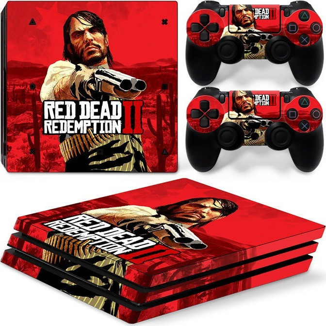 Sticker Skin Protector Red Dead Redemption 2 + 2 Controller Sticker PS4 ...