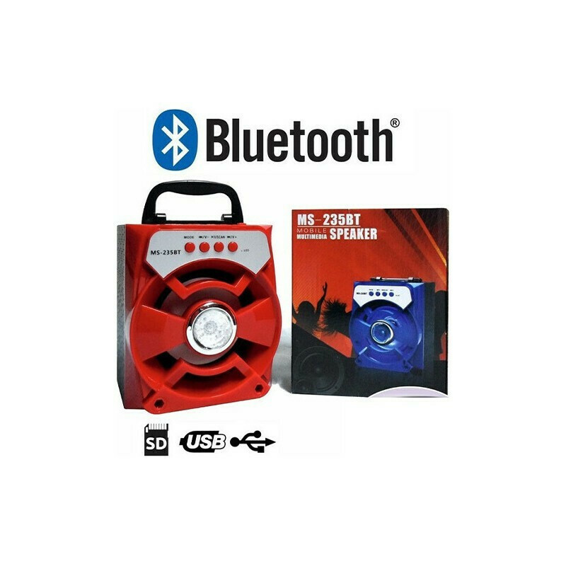 Kingwon MS-235BT Ηχείο Bluetooth 8W με Ραδιόφωνο Κόκκινο | Skroutz.gr