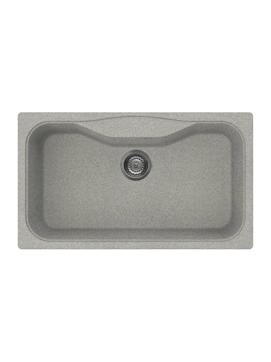 Elleci Fox 360 Granitek Ένθετος Νεροχύτης από Συνθετικό Γρανίτη Μ86xΠ50cm Bianco Antico | Skroutz.gr