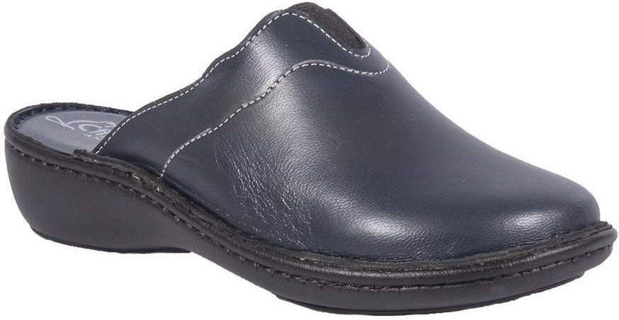Castor Anatomic 3208 Ανατομικές Δερμάτινες Γυναικείες Παντόφλες σε Navy ...