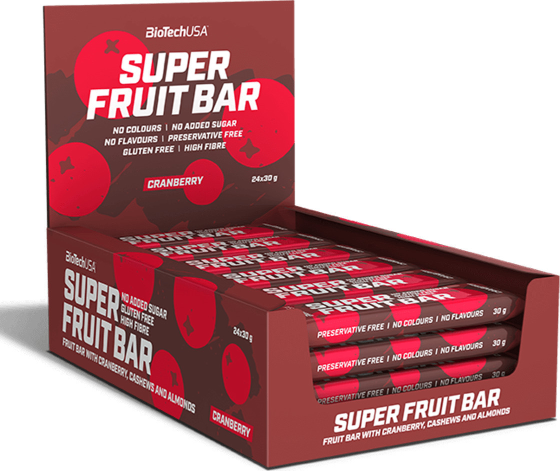 Biotech USA Super Fruit Bar Μπάρα Δημητριακών με Cranberry Χωρίς ...