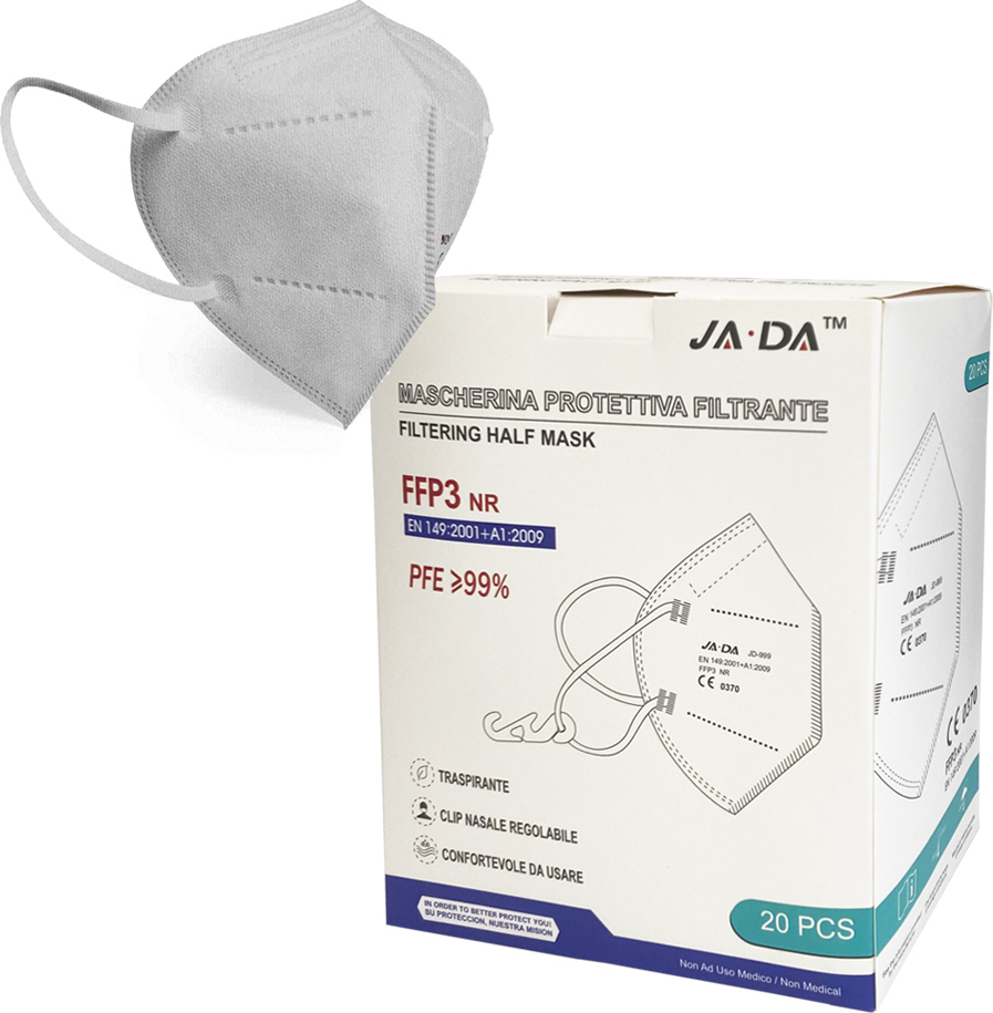 Jada FFP3 NR Filtering Half Mask PFE>99% Γκρι σε Κουτί 20τμχ | Skroutz.gr