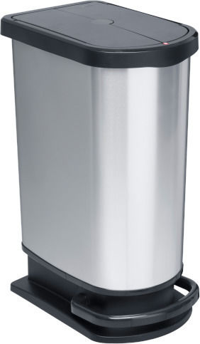 Delta Cleaning Πλαστικός Κάδος Απορριμμάτων RP50 50lt Inox | Skroutz.gr