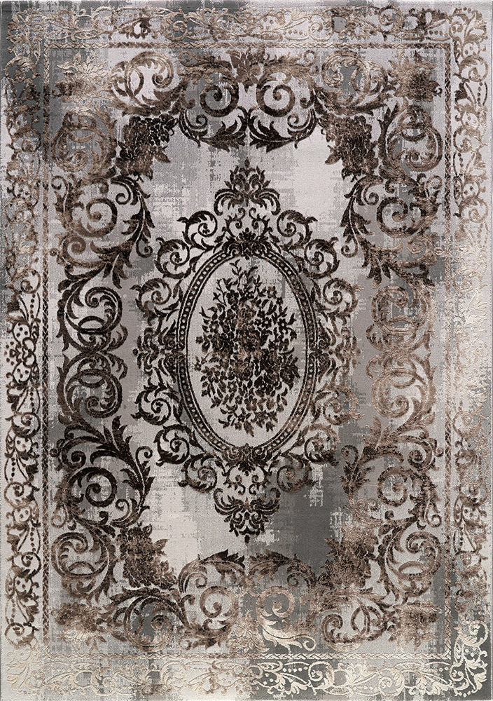 Beauty Home 9418 Σετ Μοντέρνα Χαλιά Κρεβατοκάμαρας Stylish Γκρι / Μπεζ ...