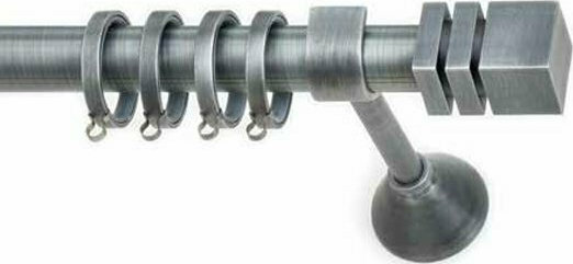 Anartisi Μεταλλικό Κουρτινόξυλο Idra Μονό Φ25mm 300εκ. Κασσίτερος ...