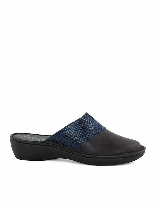 Castor Anatomic 3210 Ανατομικές Δερμάτινες Γυναικείες Παντόφλες σε Μπλε ...